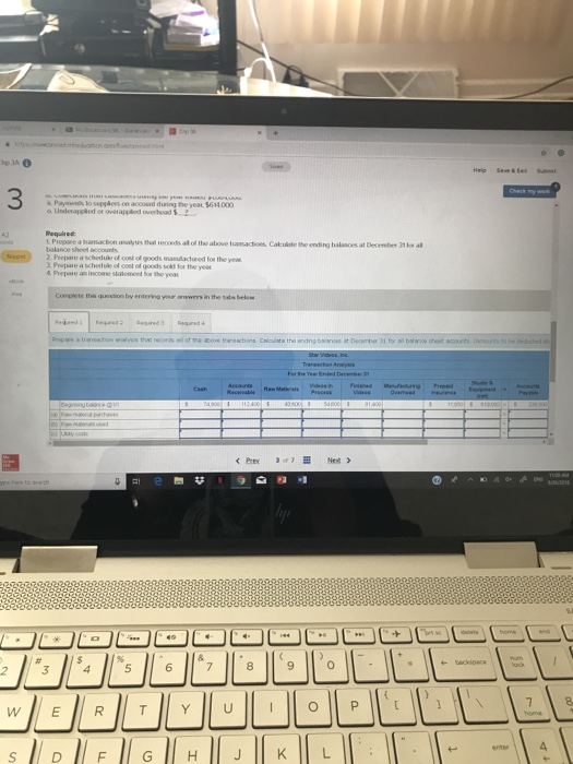 Problem 3A-5 Transaction Analysis [LO3-5) Sta: Video, | Chegg.com