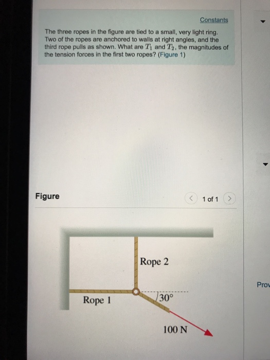 Solved Constants The three ropes in the figure are tied to a | Chegg.com