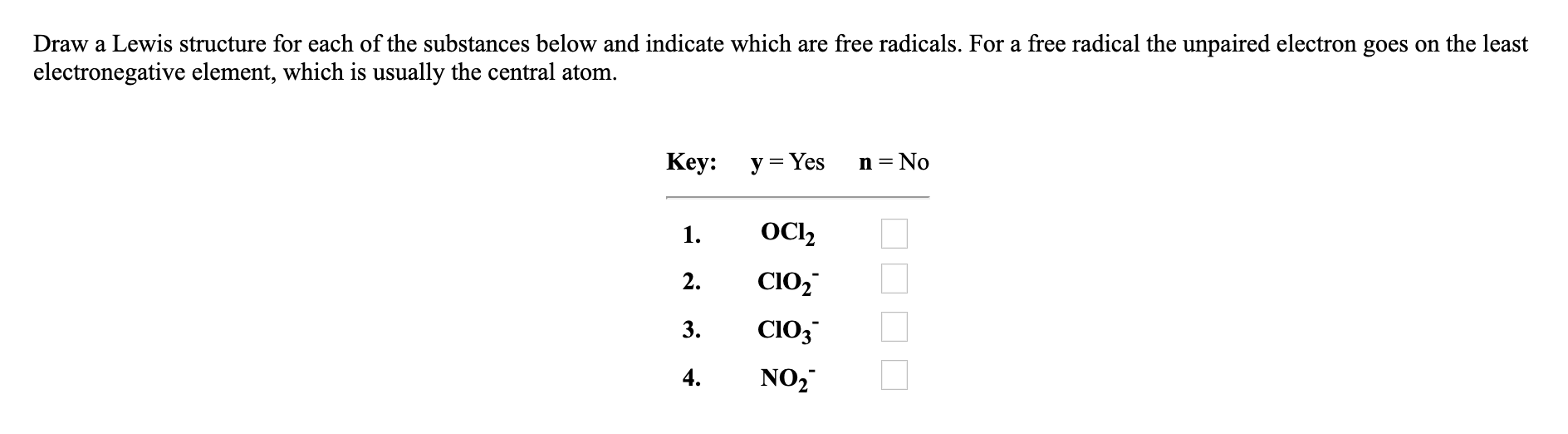 Solved Draw a Lewis structure for each of the substances | Chegg.com