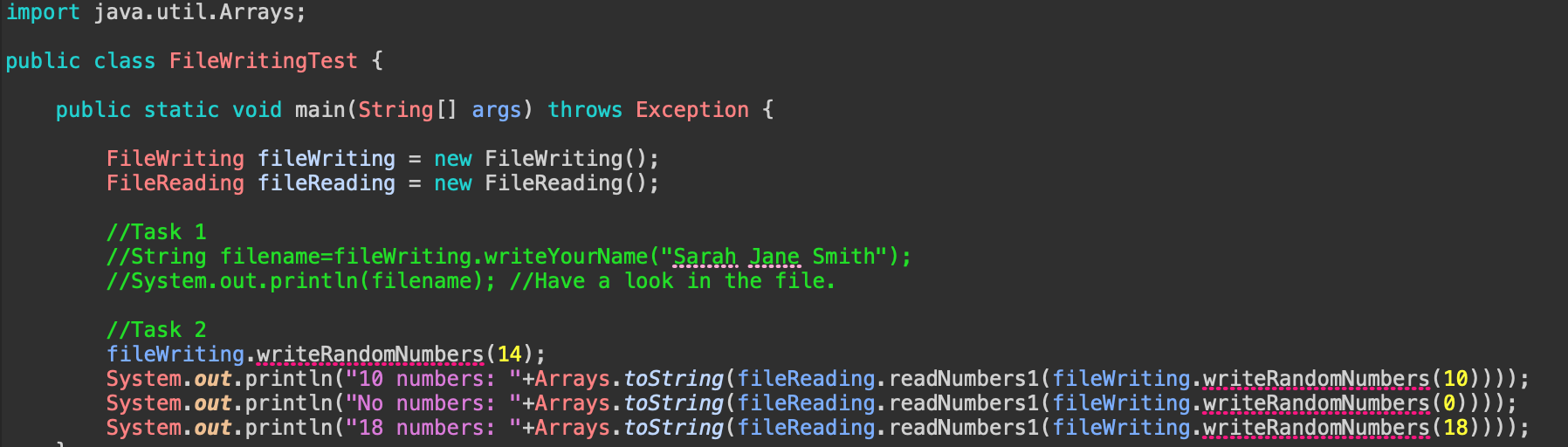 Solved java exercise and should work in eclipse ; should | Chegg.com