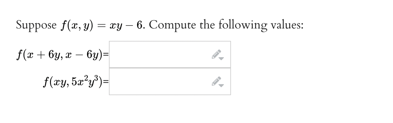 Solved Suppose f(x,y)=xy-6. ﻿Compute the following | Chegg.com