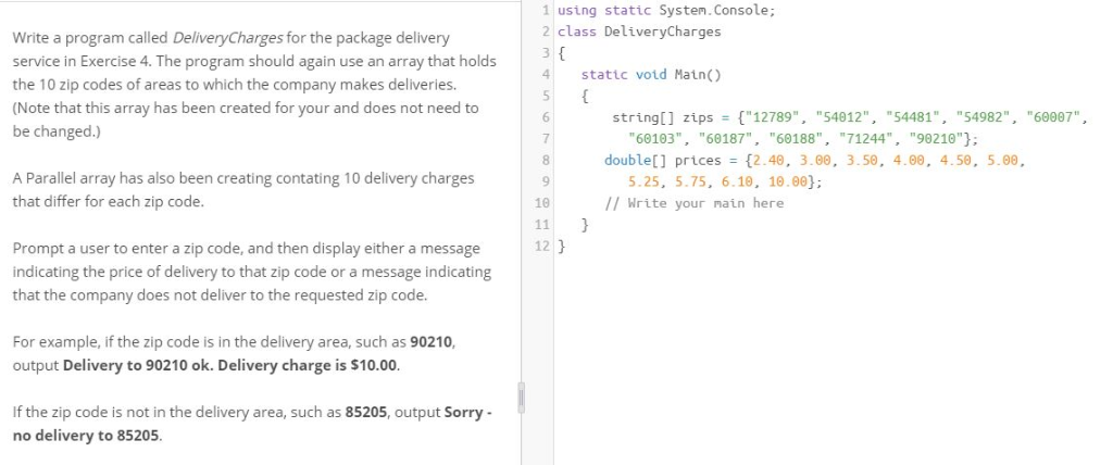 Solved le; 1 using static System. Conso 2 class | Chegg.com