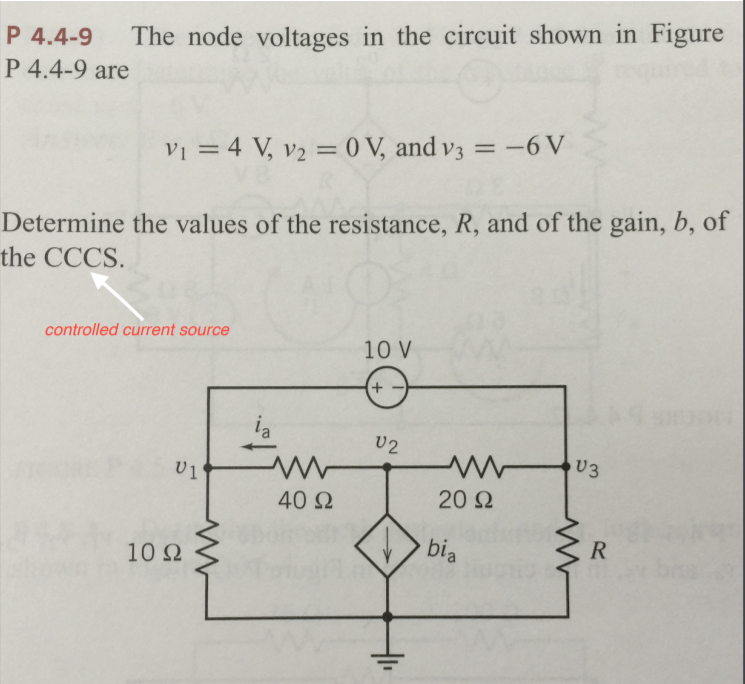 Solved P 4.4-9 The node voltages in the circuit shown in | Chegg.com