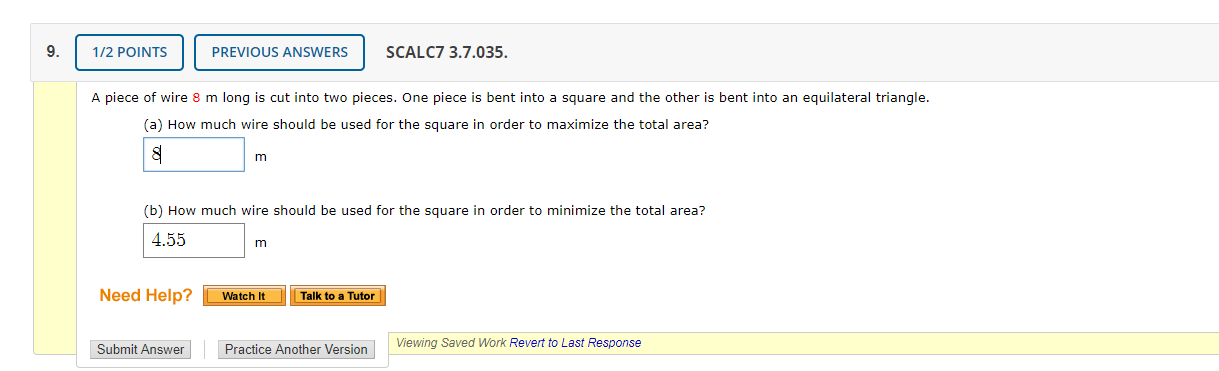 Solved 1/2 POINTS PREVIOUS ANSWERS SCALC7 3.7.035. A piece | Chegg.com Solved 1/2 POINTS PREVIOUS ANSWERS SCALC7 3.7.035. A piece | Chegg.com