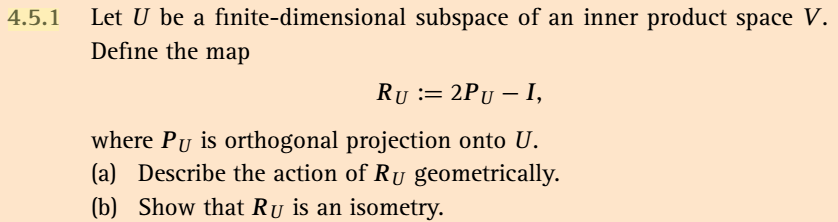 Solved Let U be a finite-dimensional subspace of an inner | Chegg.com