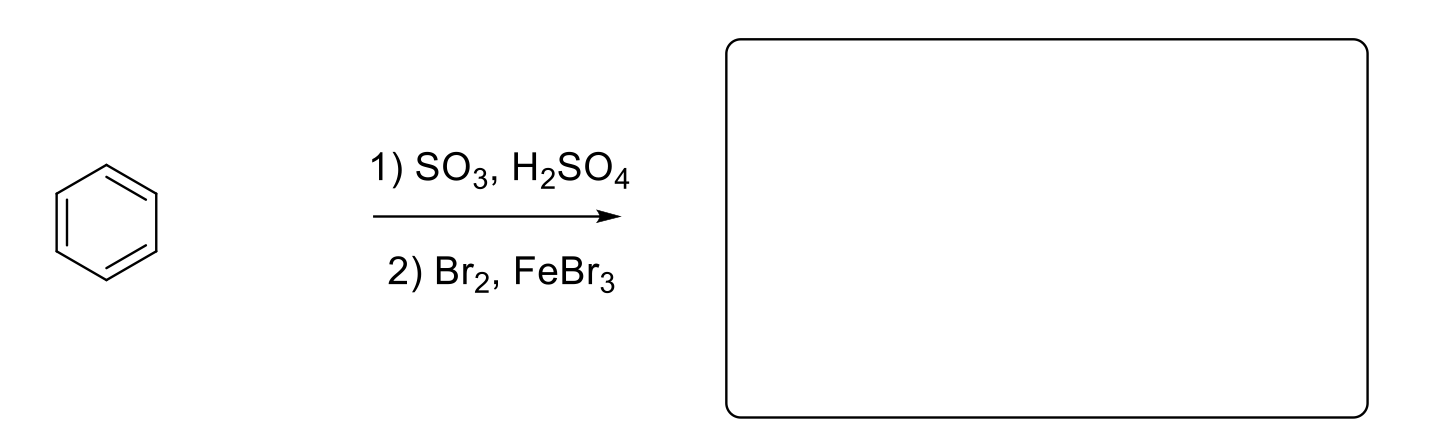 Solved 1) SO3, H2SO4 2) Br2, FeBr3 CH3 CH3 H2SO4 NO SO3, | Chegg.com