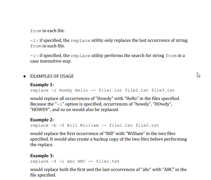 Solved Goals • Develop a Java application for replacing | Chegg.com