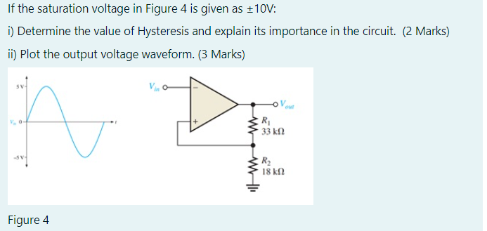 Solved If the saturation voltage in Figure 4 is given as | Chegg.com