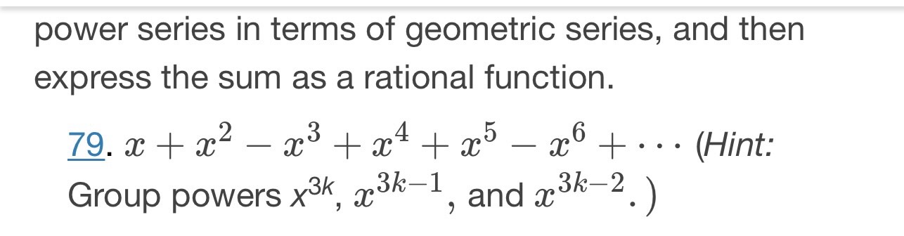 Solved power series in terms of geometric series, and then | Chegg.com