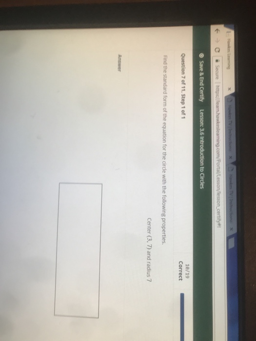 Solved @ Save & End Certify Lesson:3.6 Introduction to | Chegg.com