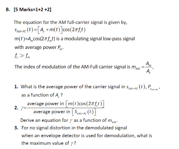 Solved Page 6 Question 2 Analogue Modulation And Signal