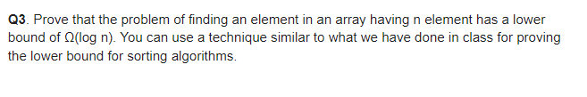 Solved Objectives: Divide-and-Conquer Algorithms Lower-bound | Chegg.com