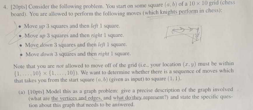Solved (b) [5pts] Give an algorithm for solving the graph | Chegg.com
