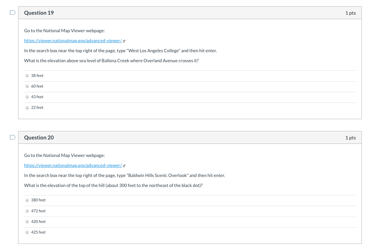 Solved Question 9: Using the topographic map below, answer | Chegg.com