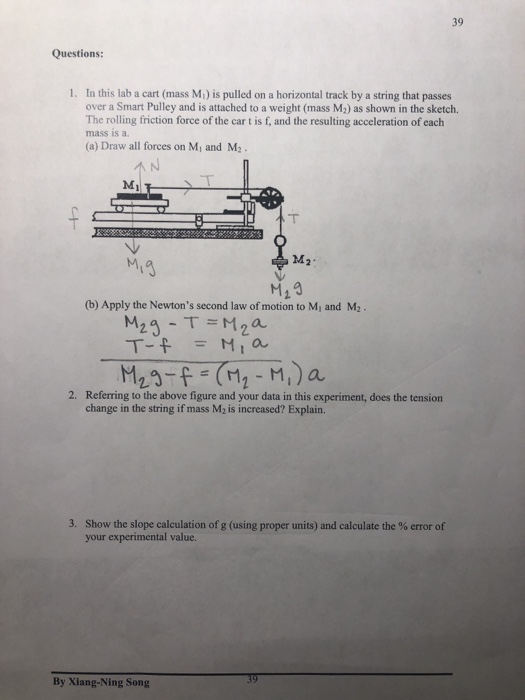 Solved 乙。 DYNAMICS OF A ROLLING CART objectives: Upon | Chegg.com