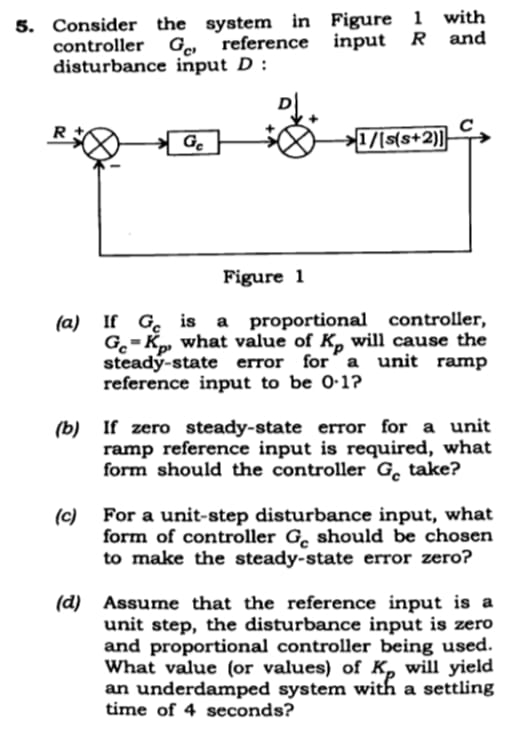 Solved Consider the system in Figure 1 with\\ncontroller | Chegg.com