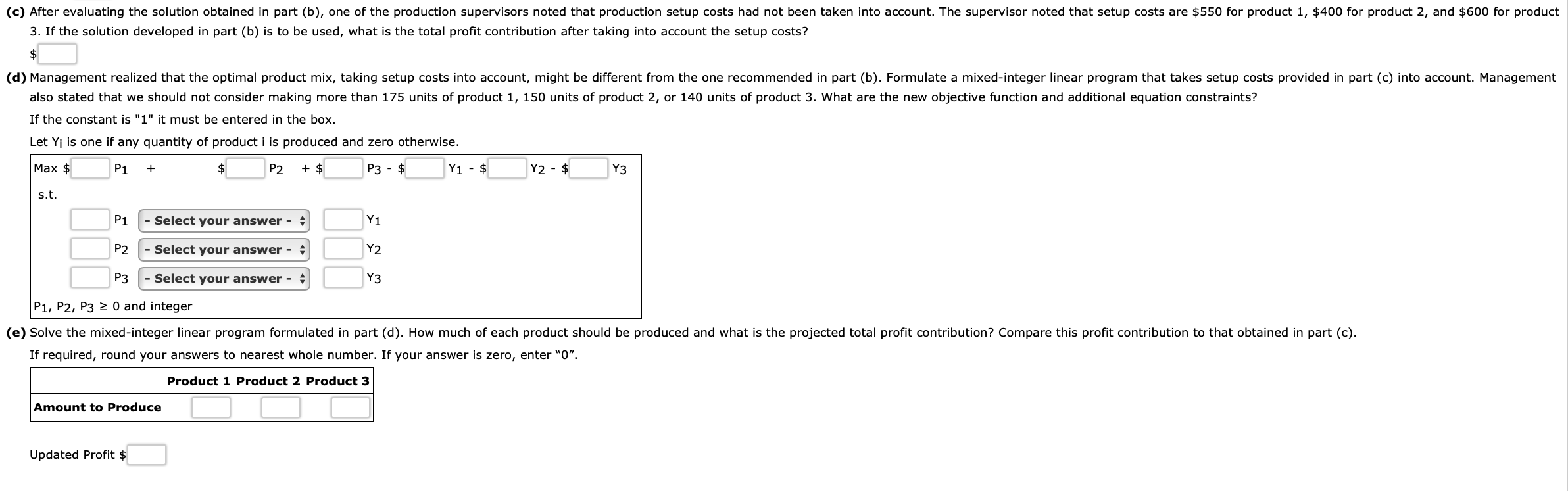 Solved \begin{tabular}{|cccc|} \hline Department & Product 1 | Chegg.com