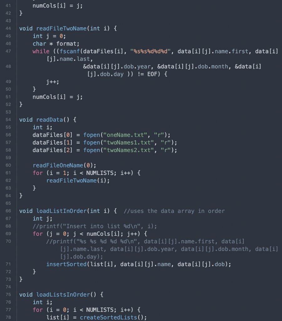 I need some help for SortedList.c Implement the data | Chegg.com