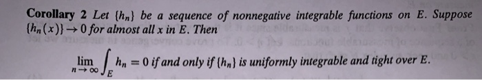 Solved Corollary 2 Let (hn) be a sequence of nonnegative | Chegg.com