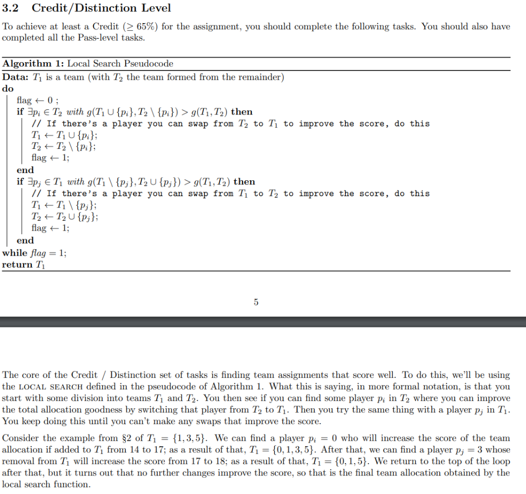 Solved 3.2 Credit/Distinction Level To achieve at least a | Chegg.com