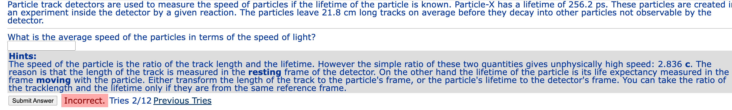 Solved Particle track detectors are used to measure the | Chegg.com