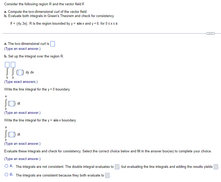 Solved Consider the following region R and the vector field | Chegg.com
