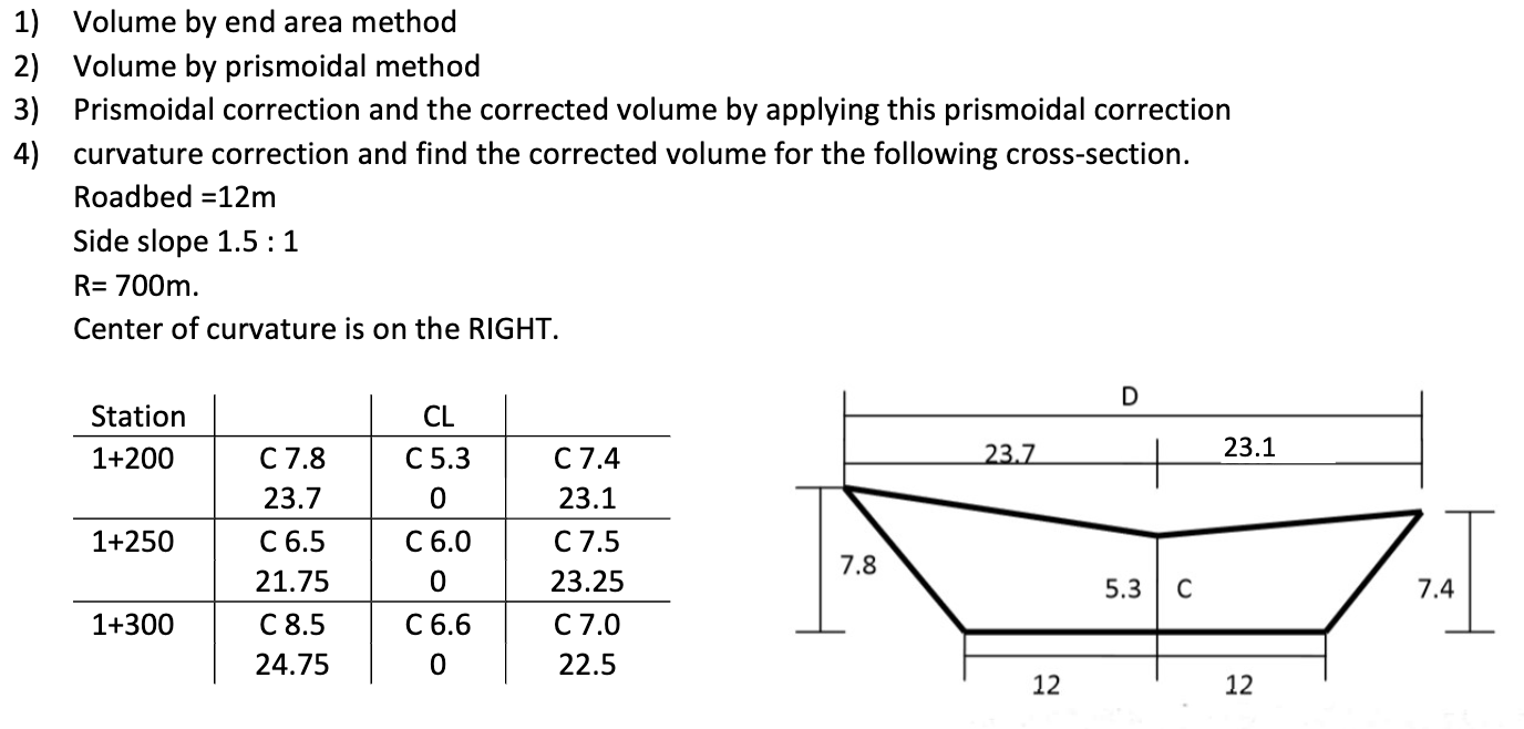 Solved 3 Using The Average End Area Method Calculate - vrogue.co Solved 3 Using The Average End Area Method Calculate - vrogue.co
