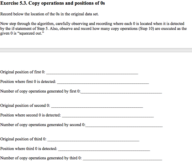 Exercise 5.3. Copy operations and positions of Os | Chegg.com