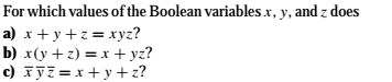 [Solved]: Find Boolean expressions that represent the func