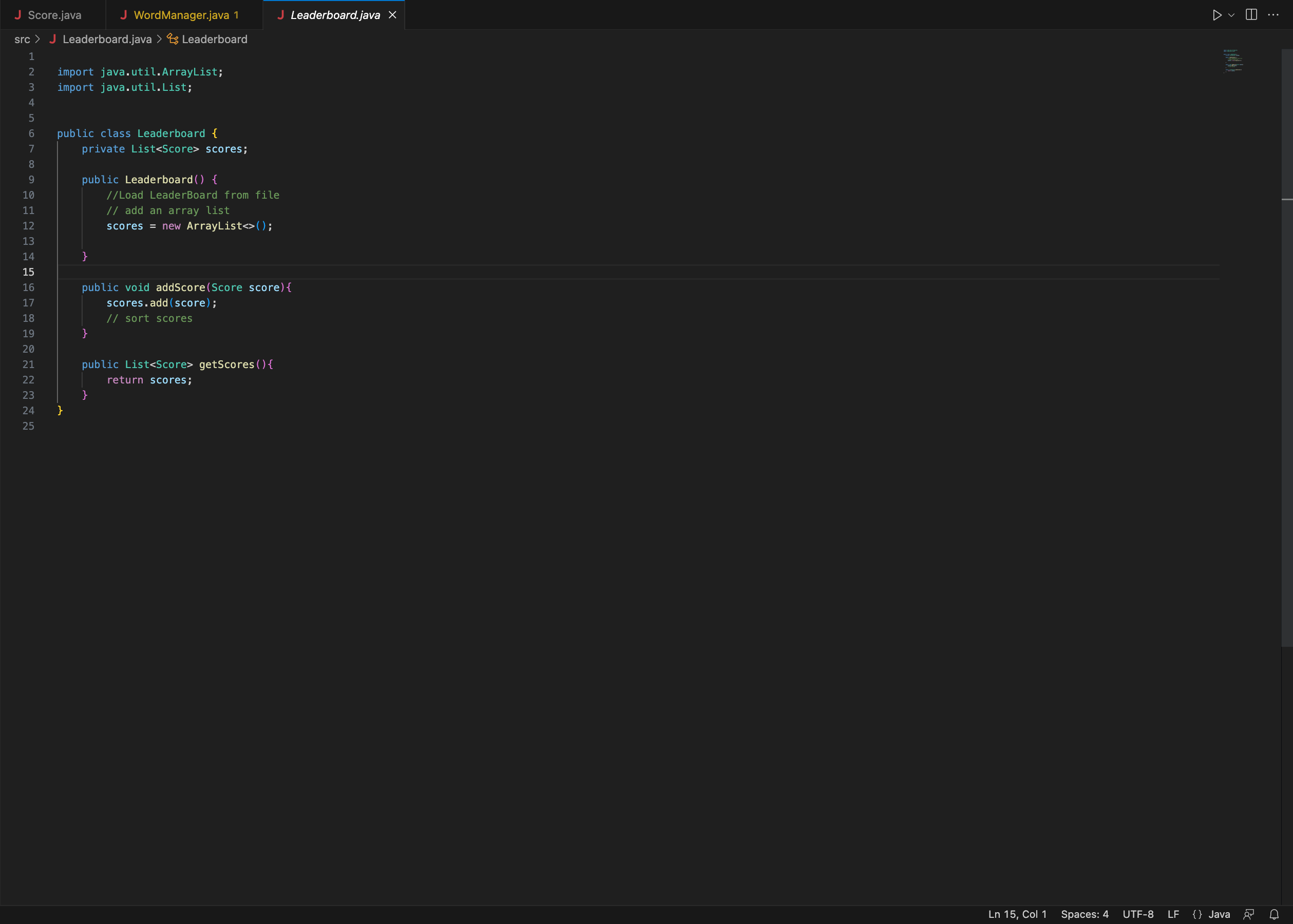 Solved public class Score implements Comparable>{ // | Chegg.com