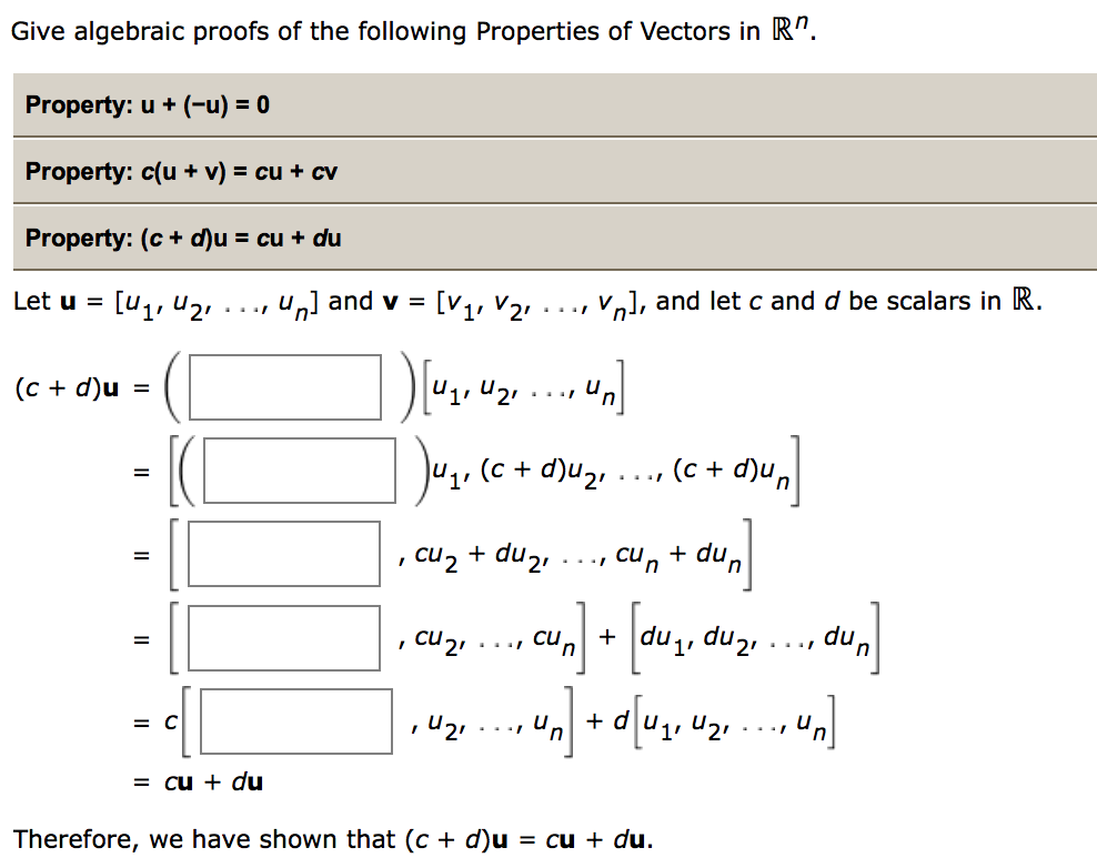 Solved Give algebraic proofs of the following Properties of | Chegg.com