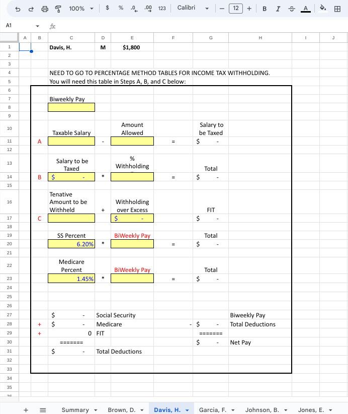 Solved Using the attached Excel spreadsheet, calculate the | Chegg.com
