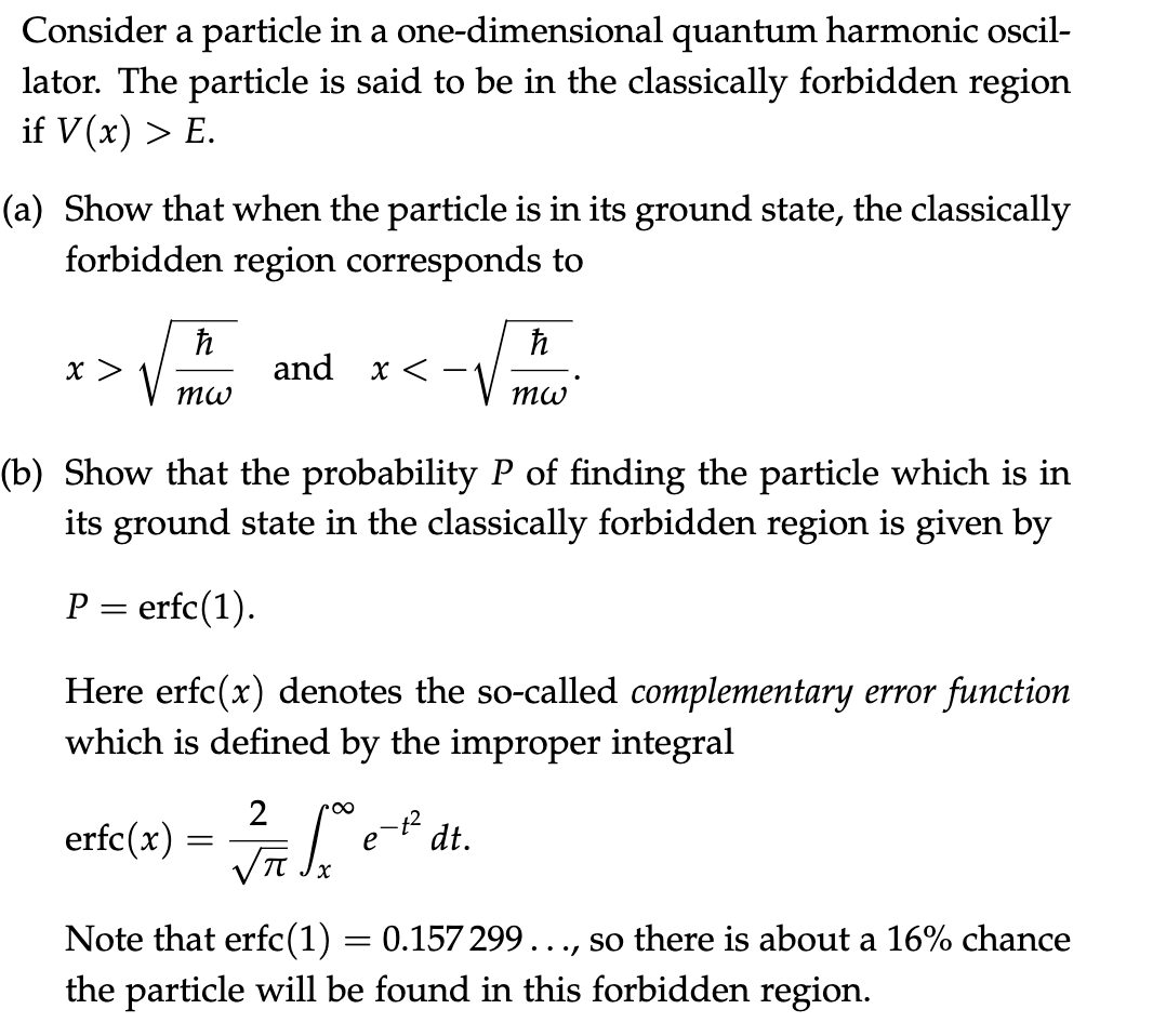 Solved Consider a particle in a one-dimensional quantum | Chegg.com