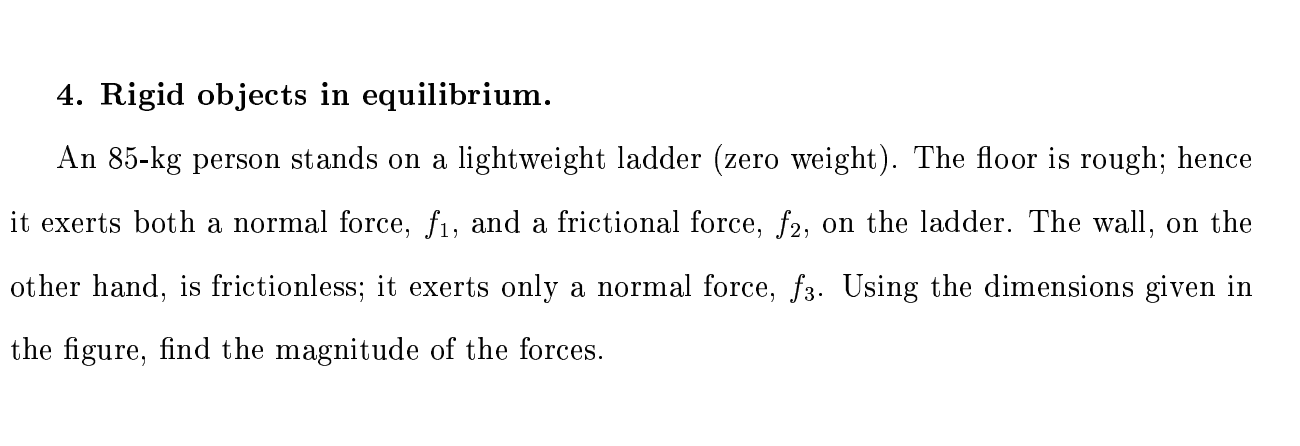 Solved 4. Rigid objects in equilibrium. An 85-kg person | Chegg.com