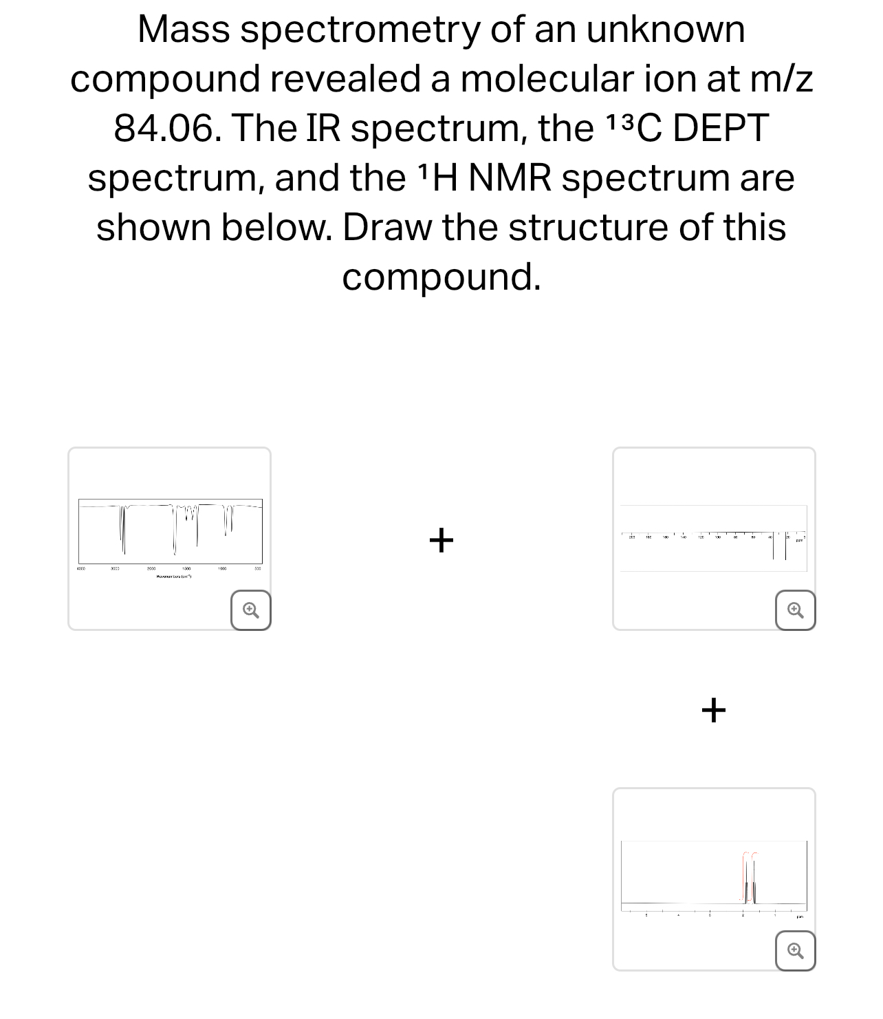 Solved Mass spectrometry of an unknowncompound revealed a | Chegg.com