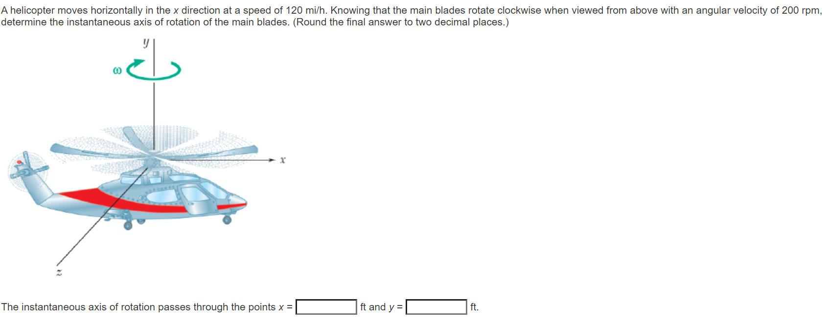 Solved A helicopter moves horizontally in the x direction at | Chegg.com