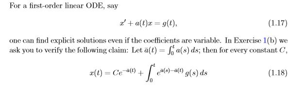 Solved 1. (a) Show that every solution of x' = ax equals | Chegg.com