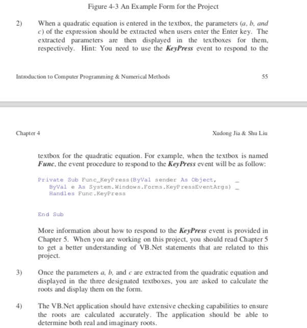 quadratic equation. Ine runcuonal requirements of | Chegg.com