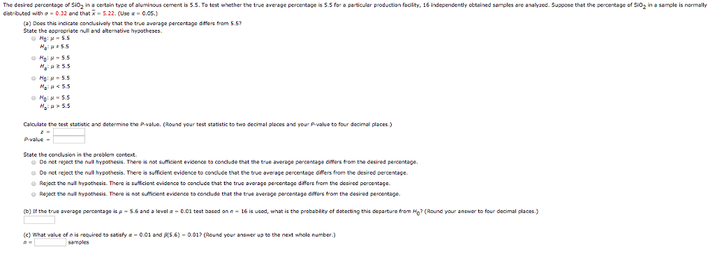 The desired percentage of SiO2 in a certain type of | Chegg.com