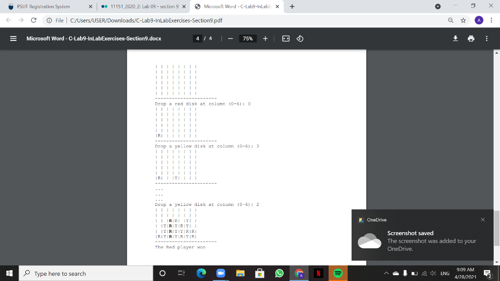 Solved in c code and thats all the information i have just | Chegg.com