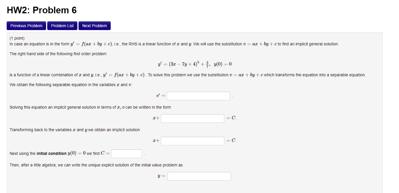 Solved HW2: Problem 6 Previous Problem Problem List Next | Chegg.com Solved HW2: Problem 6 Previous Problem Problem List Next | Chegg.com