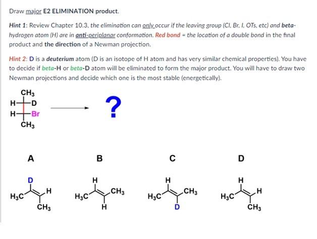 Solved Draw Zaitsev and Hofmann products that are expected | Chegg.com