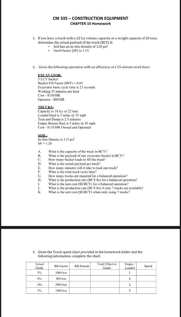 Solved If you have a truck with a 22 lcy volume capacity or | Chegg.com