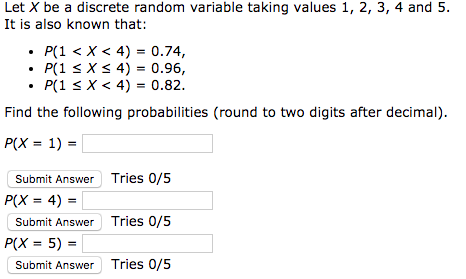 Solved Let X be a discrete random variable taking values 1, | Chegg.com