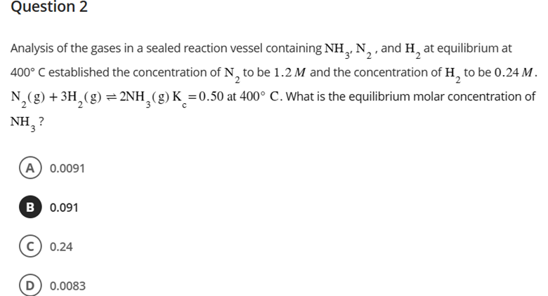 Solved Analysis of the gases in a sealed reaction vessel | Chegg.com