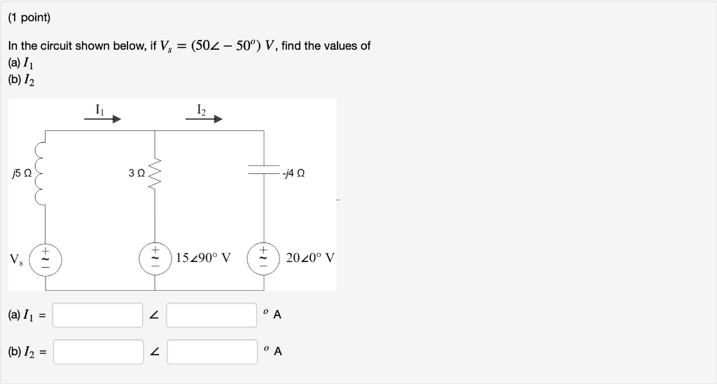 Solved In the circuit below, if Vs = (50