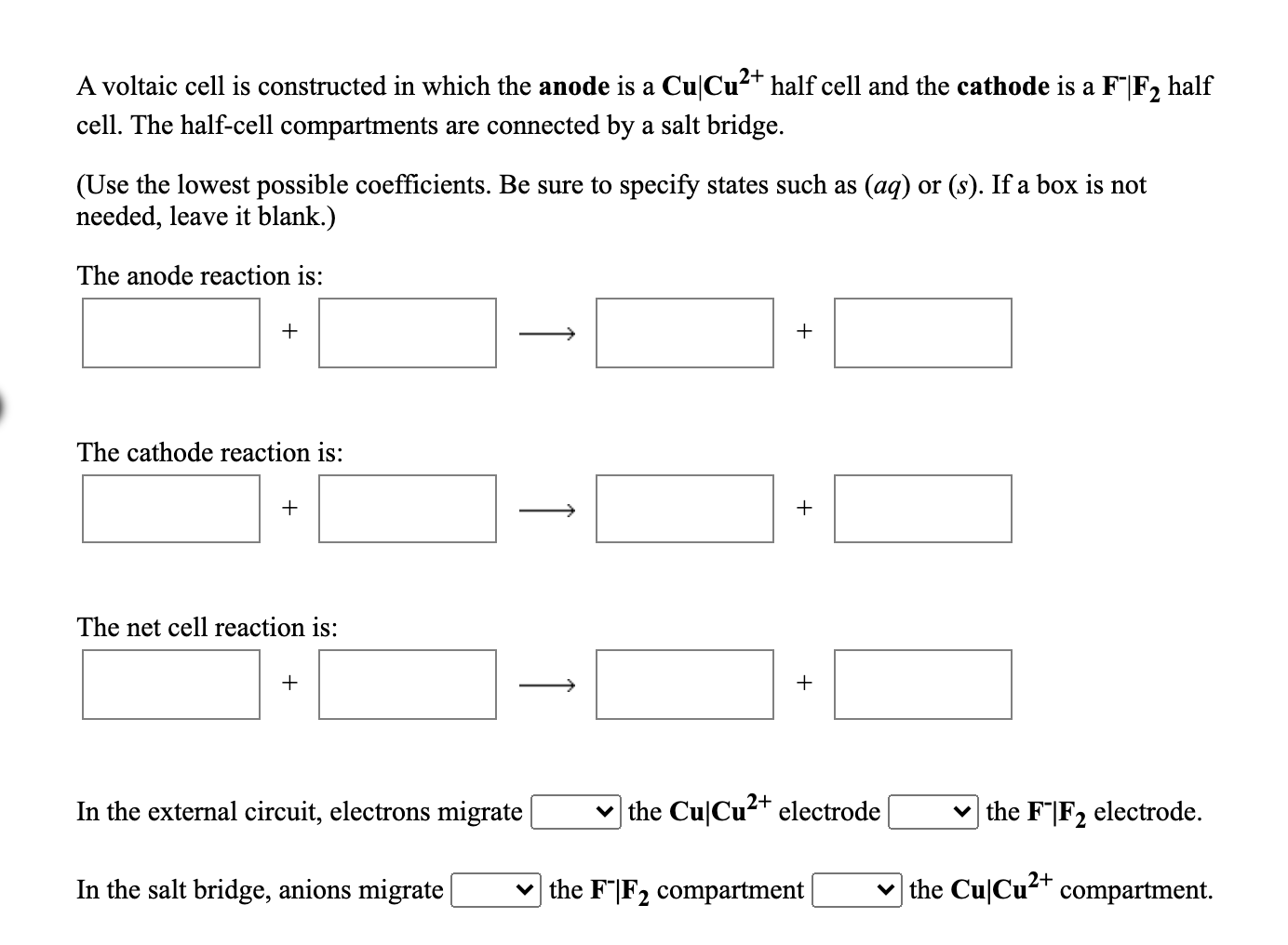 Solved a A voltaic cell is constructed in which the anode is | Chegg.com