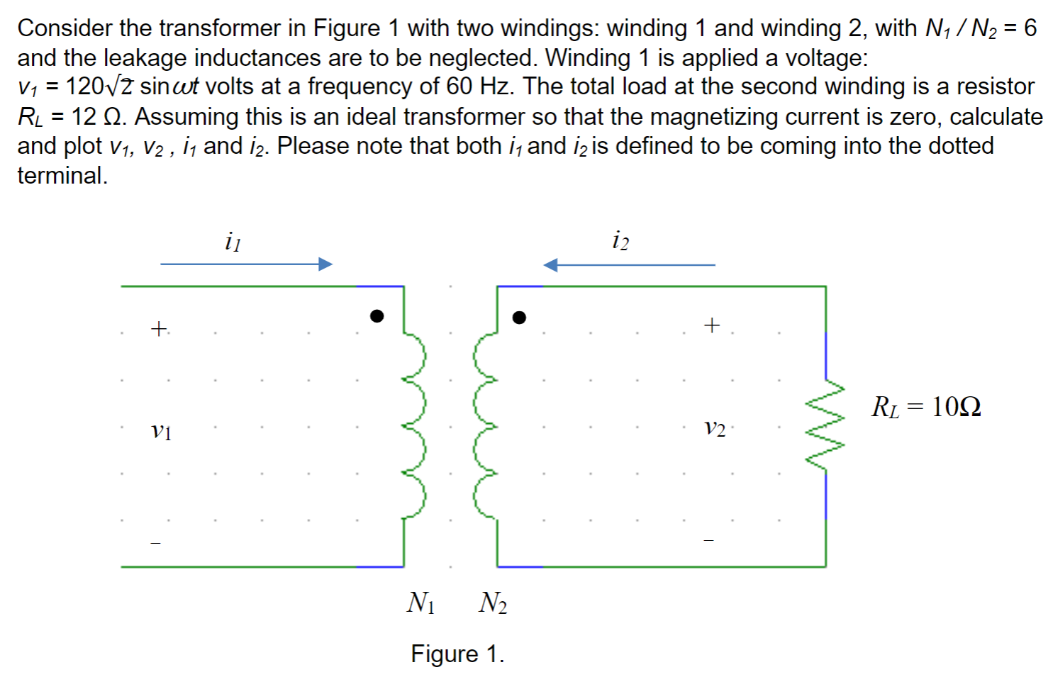 Solved Consider the transformer in Figure 1 with two | Chegg.com