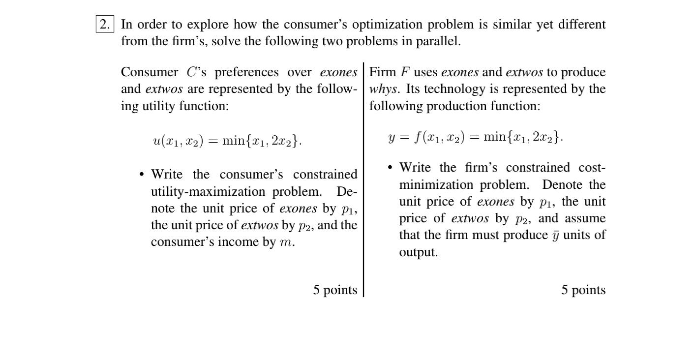 Solved In order to explore how the consumer's optimization | Chegg.com