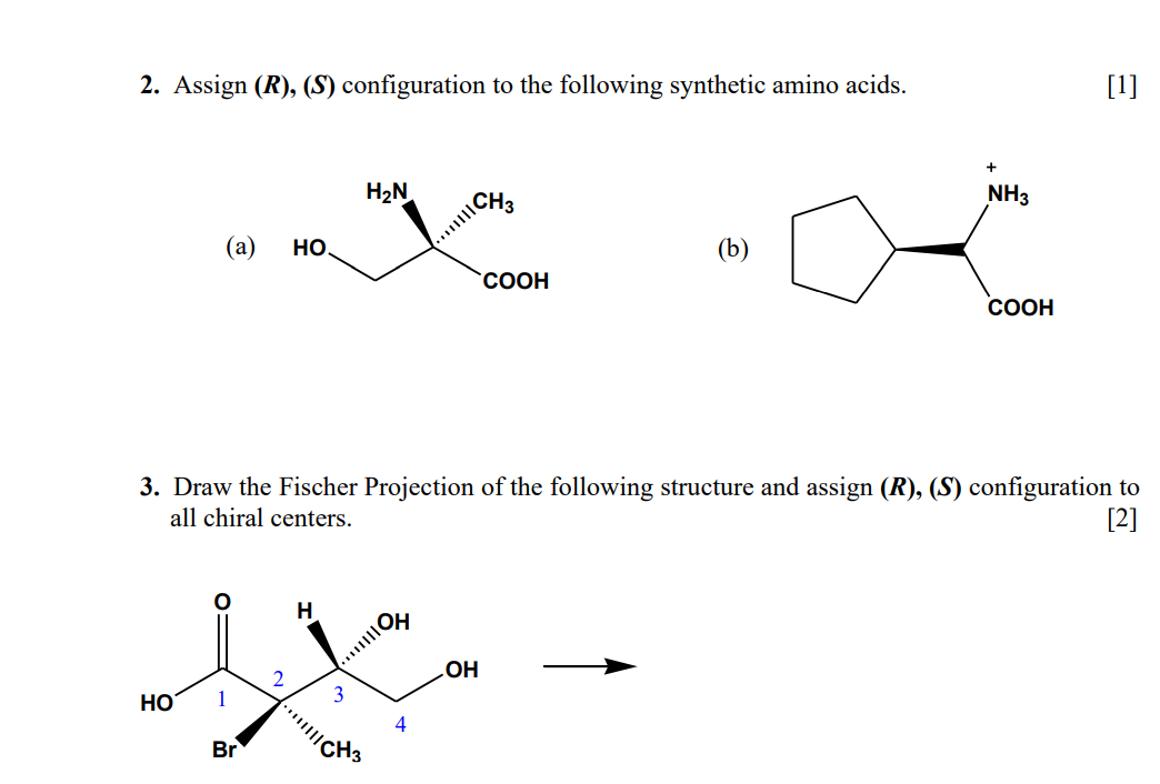 Solved 2. Assign (R), (S) configuration to the following | Chegg.com
